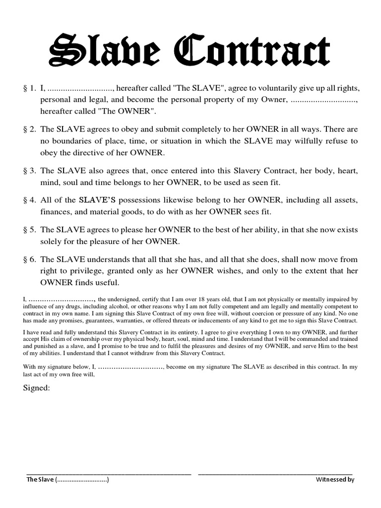 Contracts PDF | PDF | Ownership | Slavery