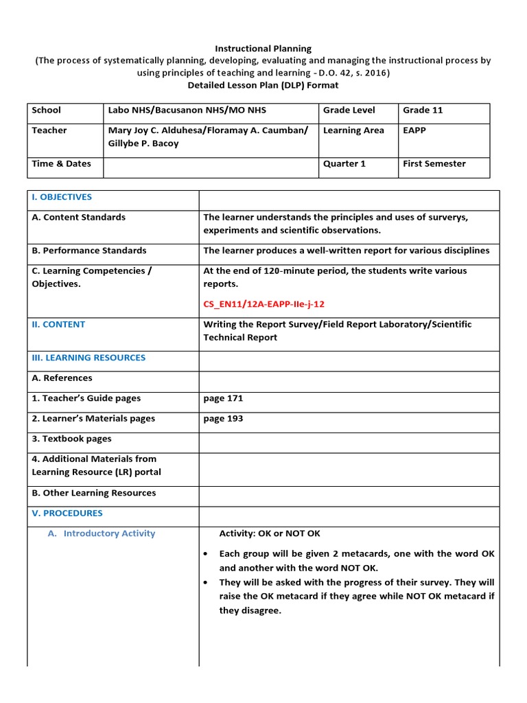 Writing Effective Reports: A Detailed Lesson Plan for Teaching Report ...