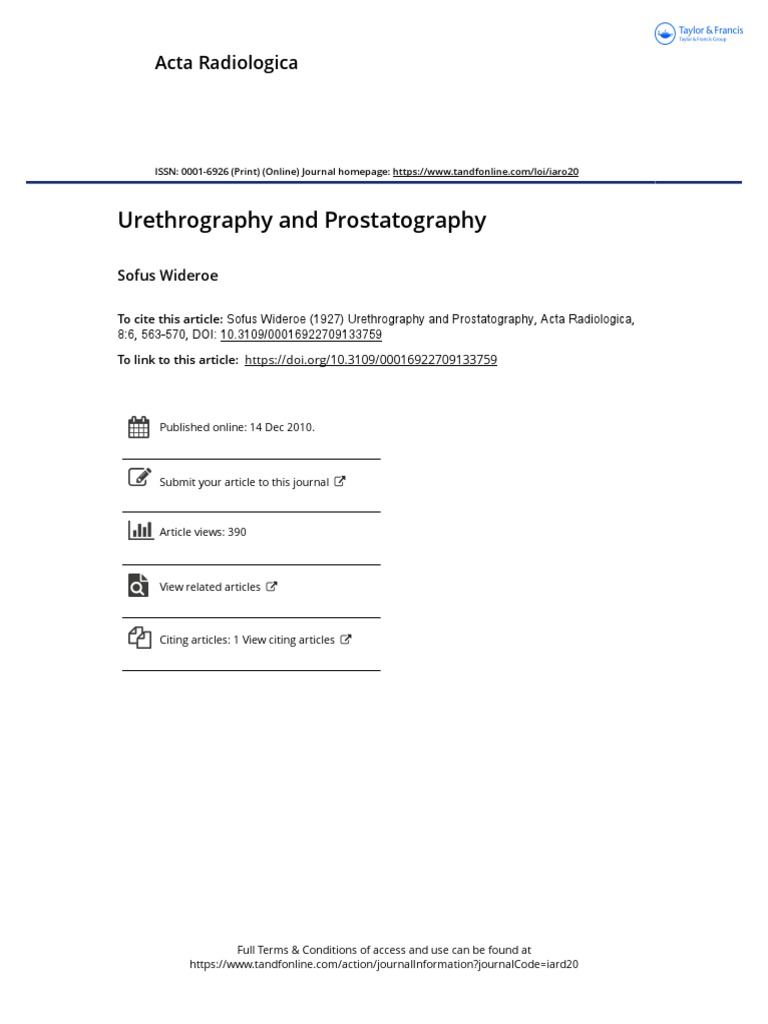 Urethrography and Prostatography | PDF | Prostate | Urinary Bladder