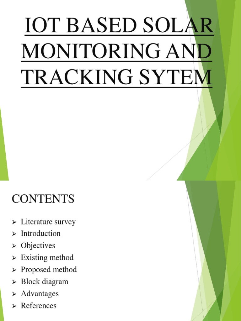 Iot Based Solar Monitoring and Tracking System | PDF | Internet Of ...