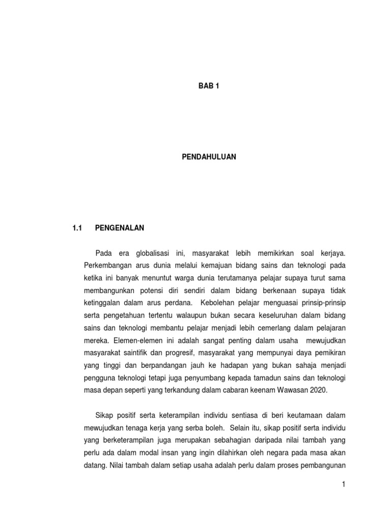 Laporan Projek Tahun Akhir PTA KV | PDF