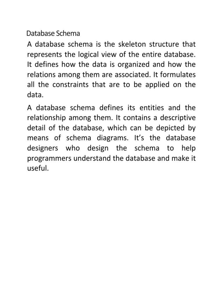 Database Schema Pdf Database Schema Database Design