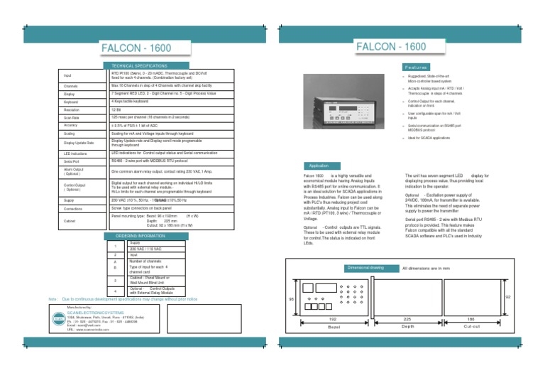 Falcon 1600 | PDF | Analog To Digital Converter | Programmable Logic ...
