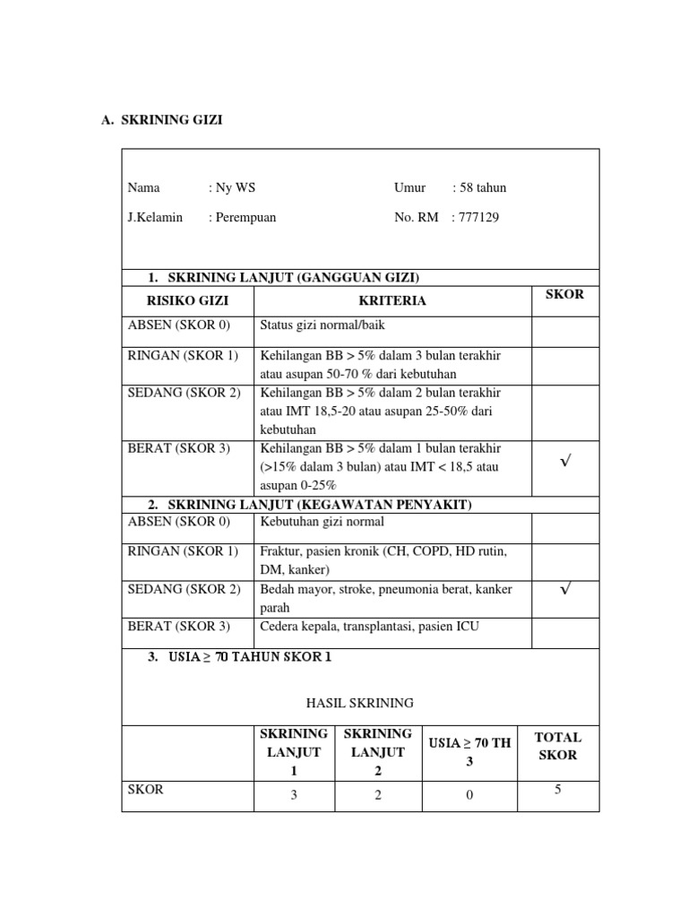 Skrining Gizi | PDF