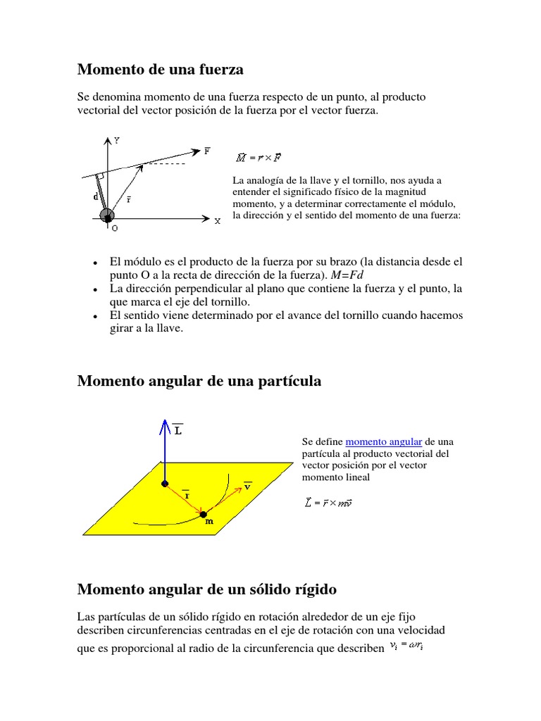 Conservacion de Momento Angular | PDF | Rotación | Momento angular