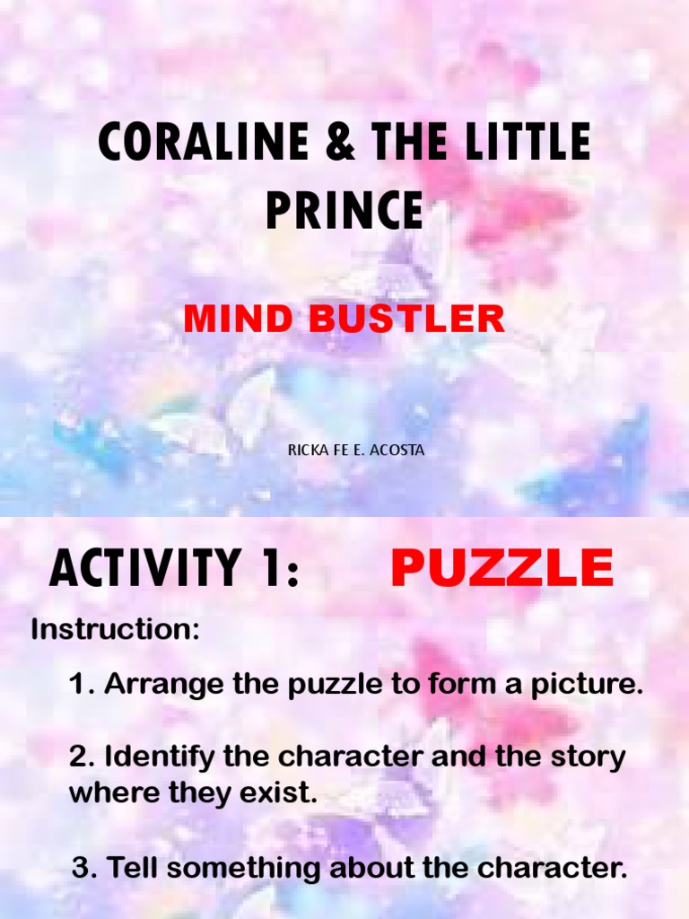 Coraline & The Little Prince Quiz | PDF