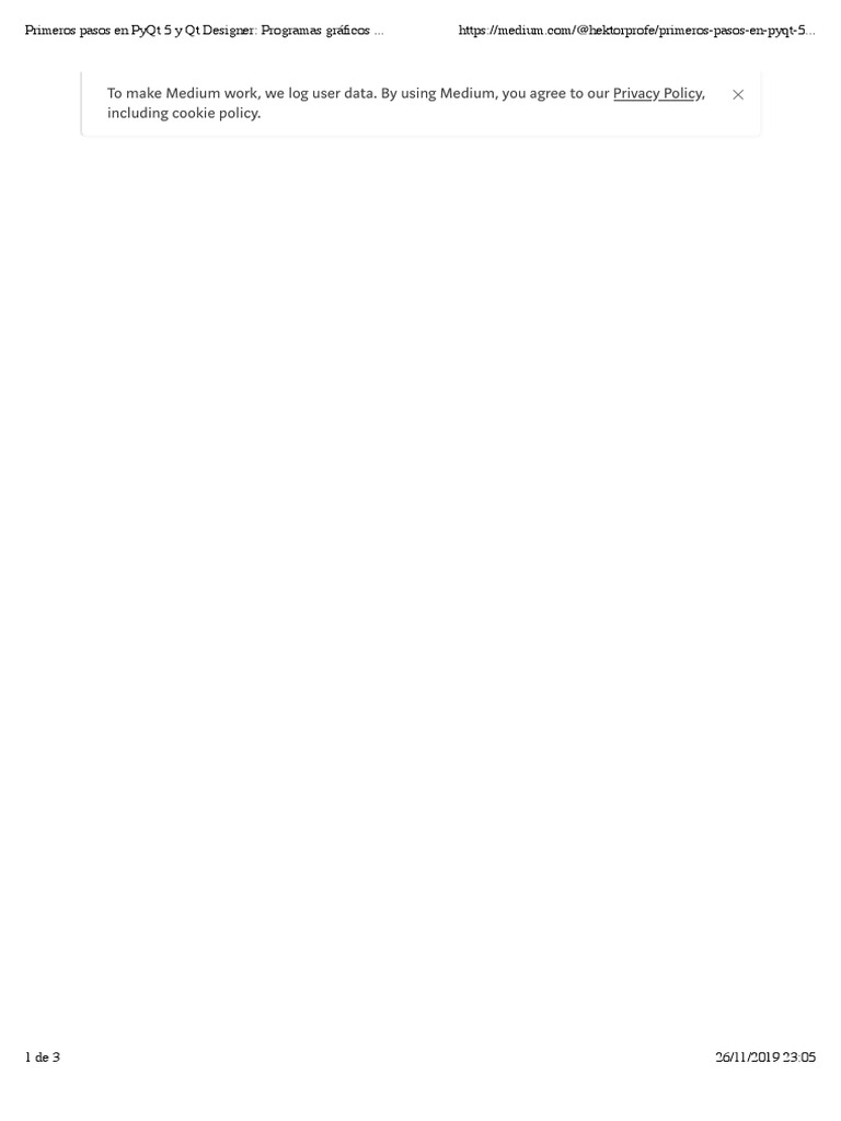 Primeros Pasos en PyQt 5 y QT Designer: Programas Gráficos Con Python | PDF | Informática ...