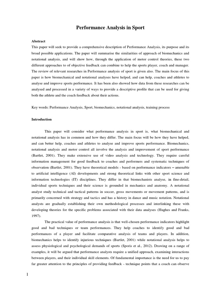 591816.performance Analysis in Sport - Finalno | PDF | Data Analysis ...