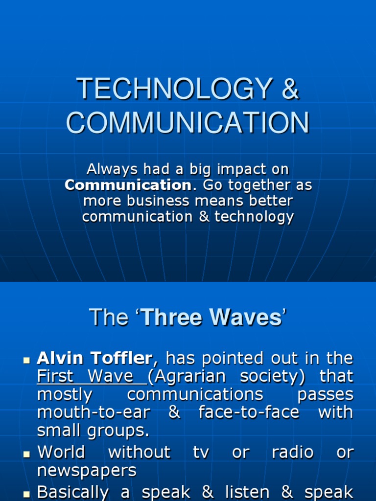 Impact of Technology on Communication | PDF | Telecommunication | Fax