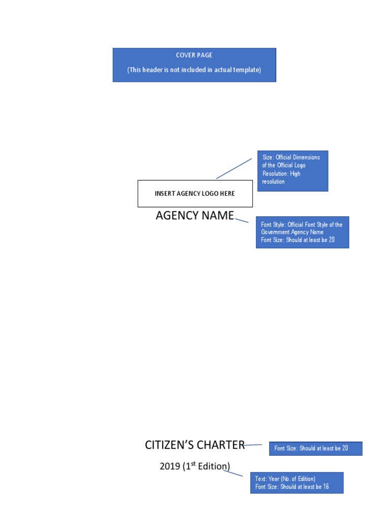 Citizen's Charter Template: Guidelines for Creating a Standardized ...