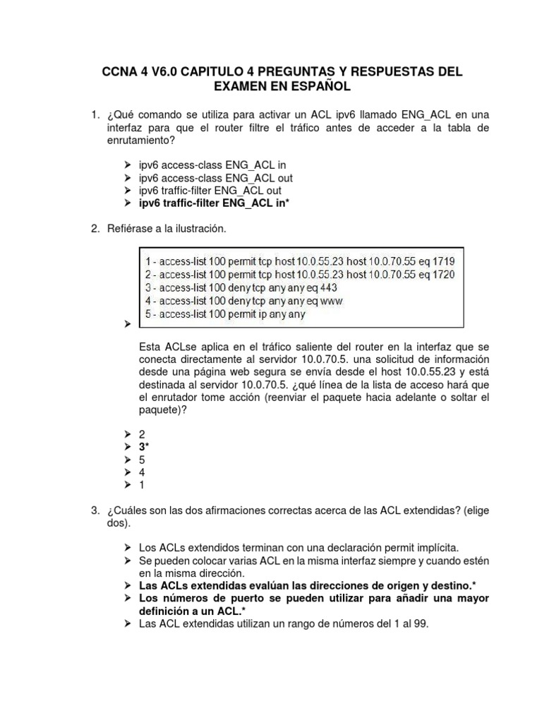 CCNA 4 V6 Capitulo 4 | PDF | Dirección IP | Enrutador (Computación)