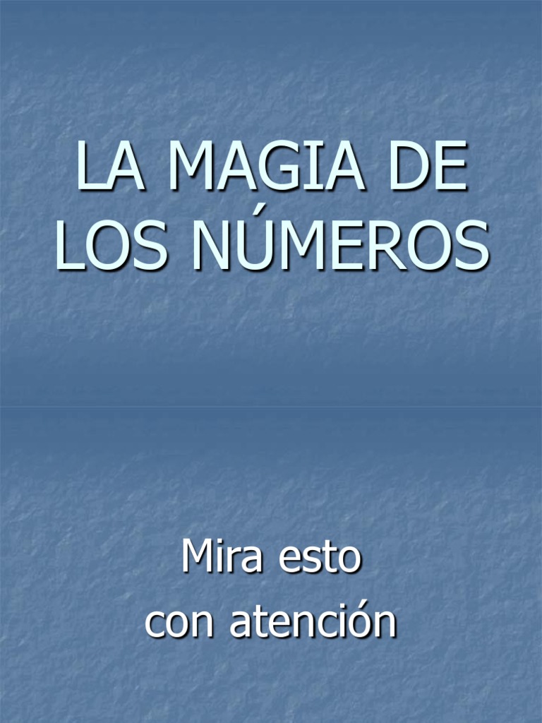 La Magia de Los Numeros | PDF