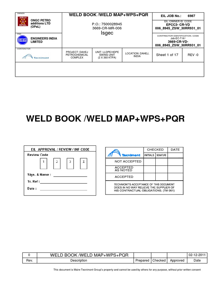 Weld Map Coversheet30rr931 | PDF