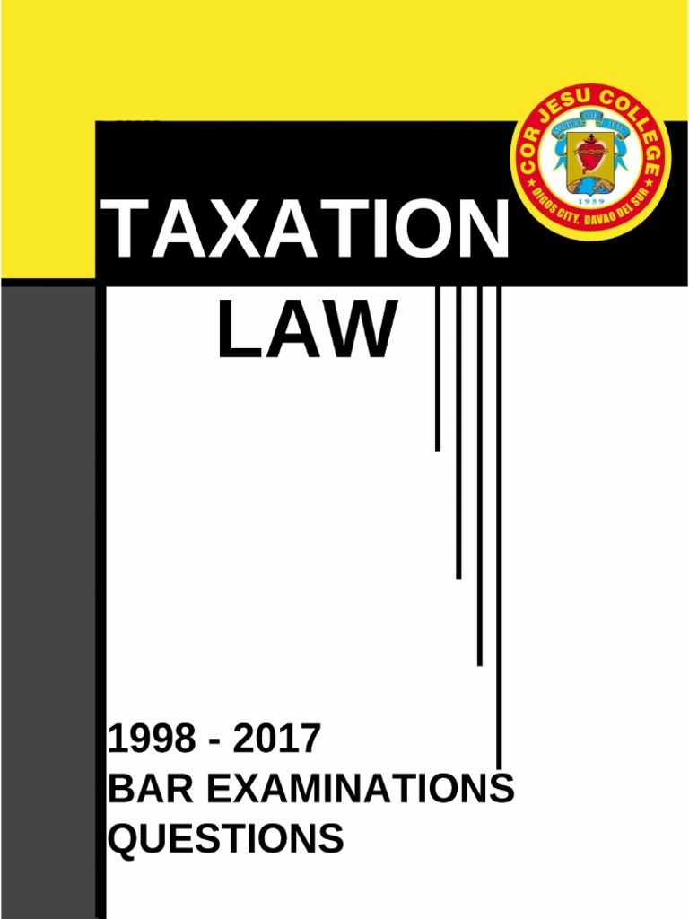 Taxation Law - Questions - Final2 PDF | PDF | Taxation In The United ...