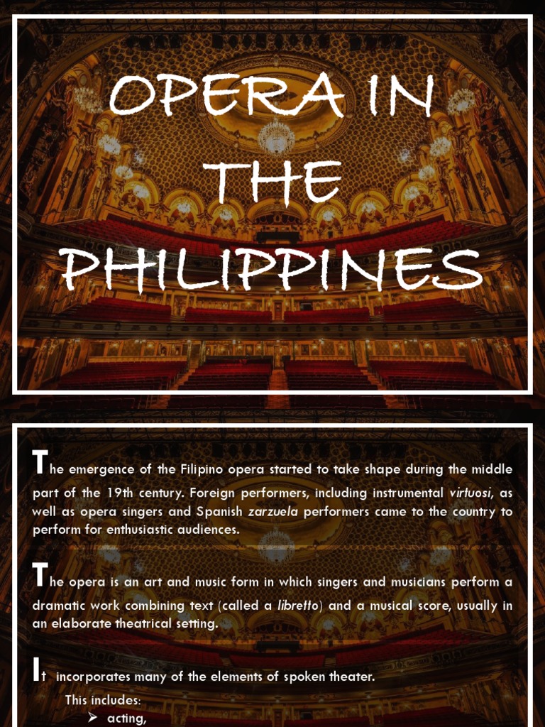 Philippine Opera | PDF | Opera | Vocal Music