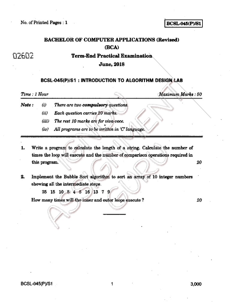BCSL 045 PDF | PDF | Time Complexity | Algorithms