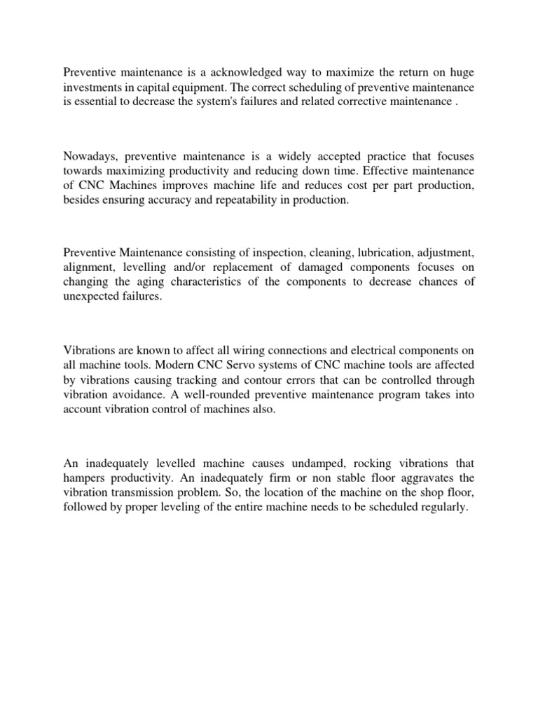 Apa Itu Preventive Maintenance | PDF