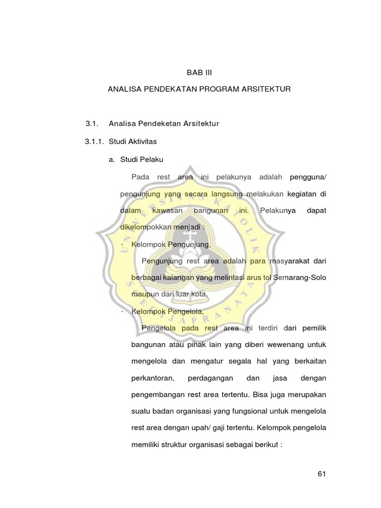 Analisis Desain Rest Area Semarang-Solo | PDF