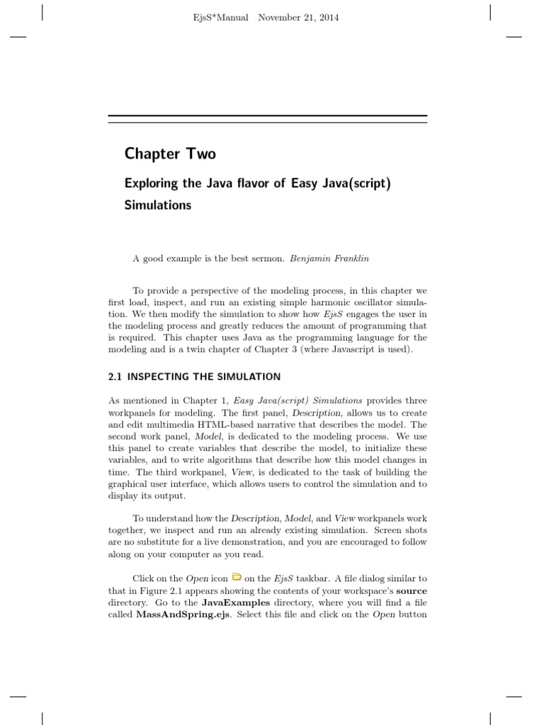 EASY JAVA SIMULATION EjsS - Manual - ch02 | PDF | Html | Xhtml