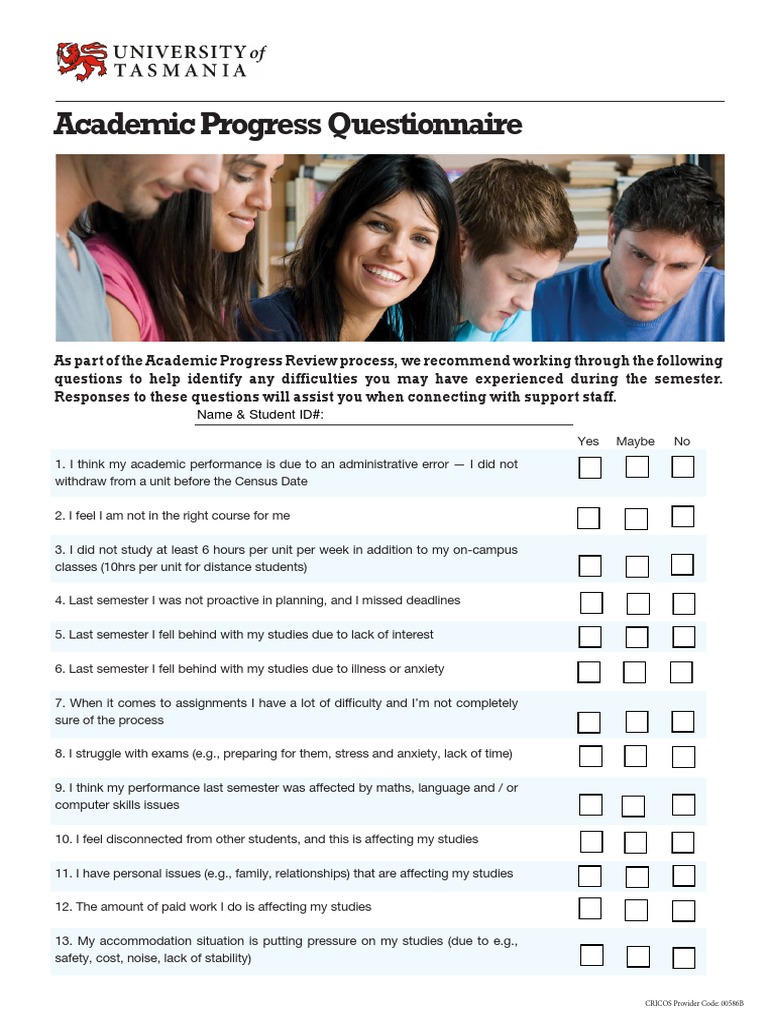 Academic Progress Questionnaire PDF | PDF