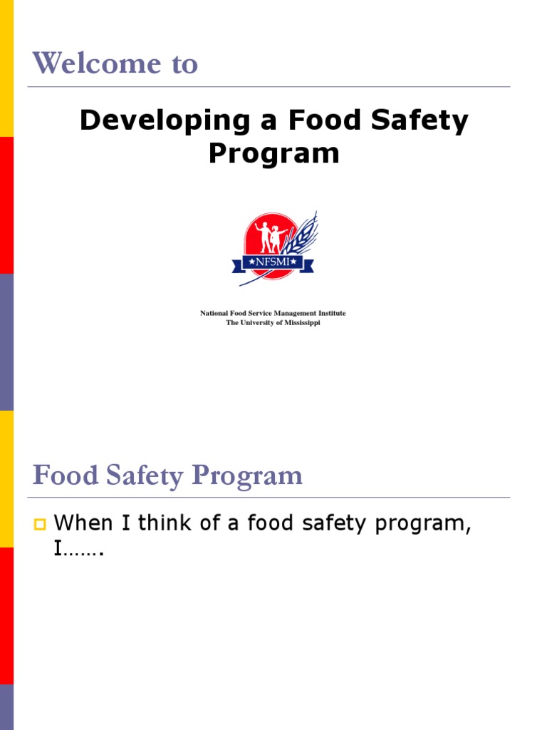 Developing a Food Safety Program Guide | PDF | Food Safety | Foods