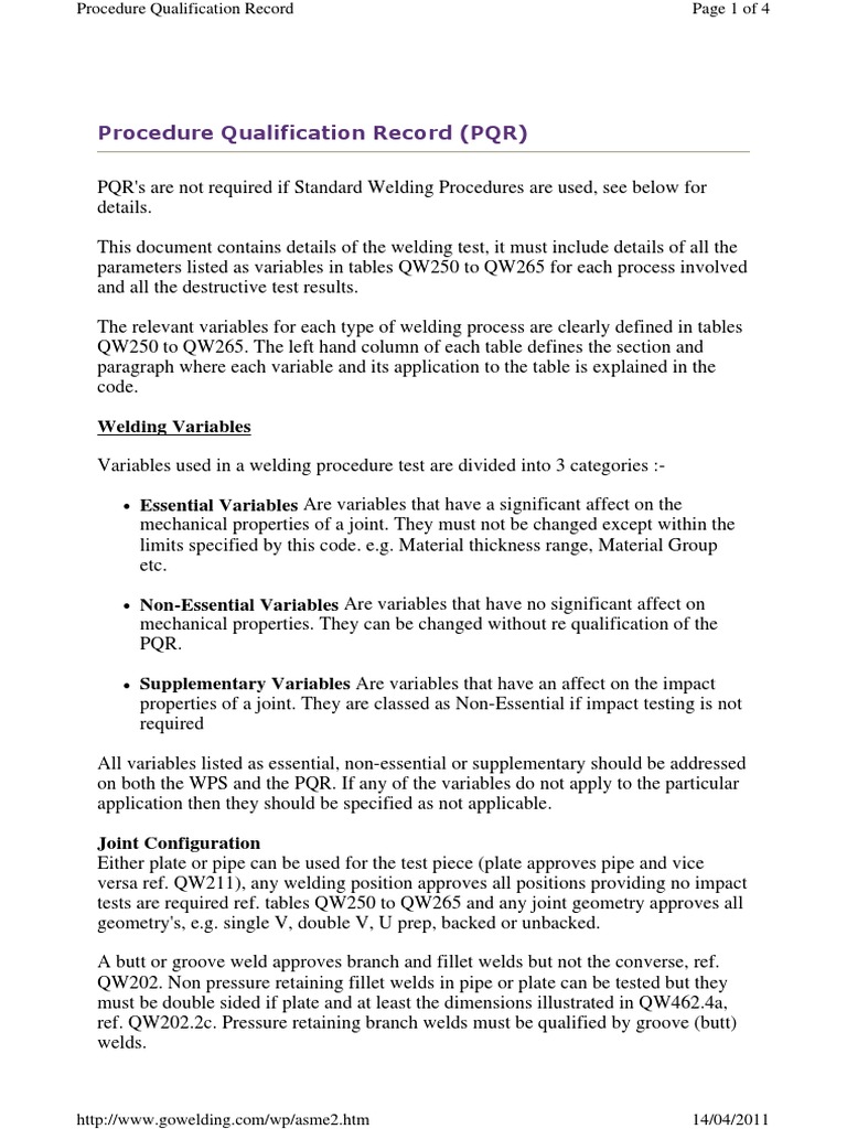 Essential Variables in Welding Procedures | PDF | Joining | Electric ...