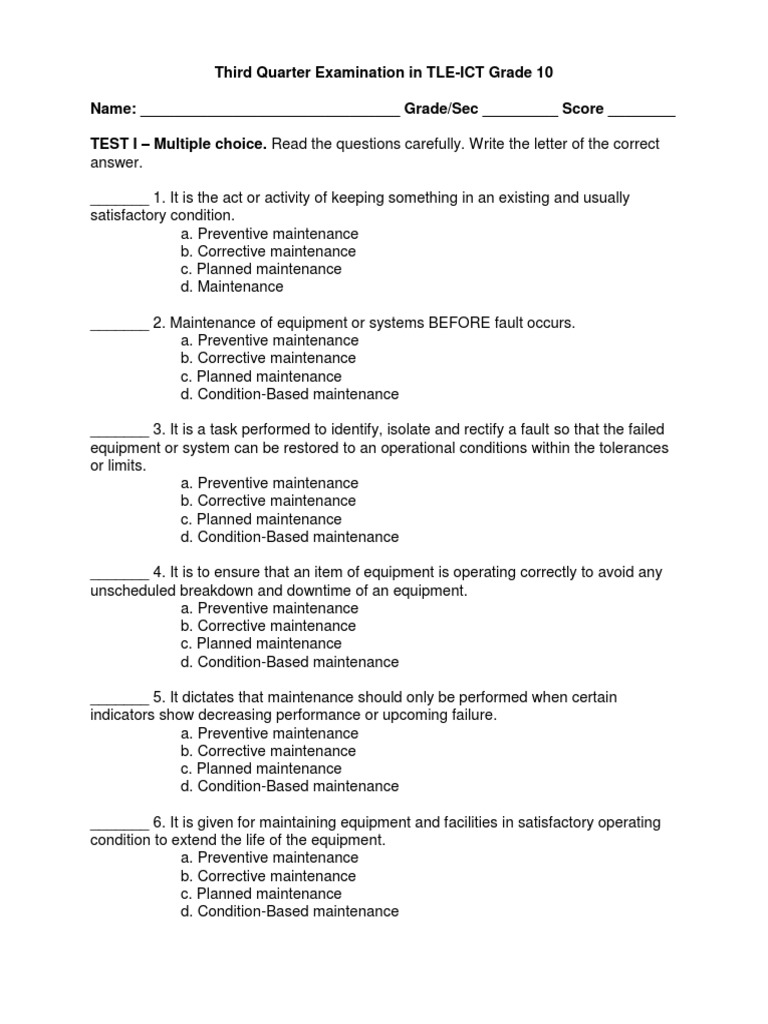 ICT Grade 10 Test Paper | Download Free PDF | Computer Virus ...