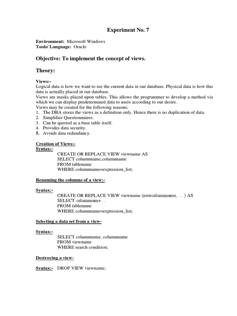 (CSE3083) Lab Practical Assignment #7 (Updated) | PDF | Data Management ...
