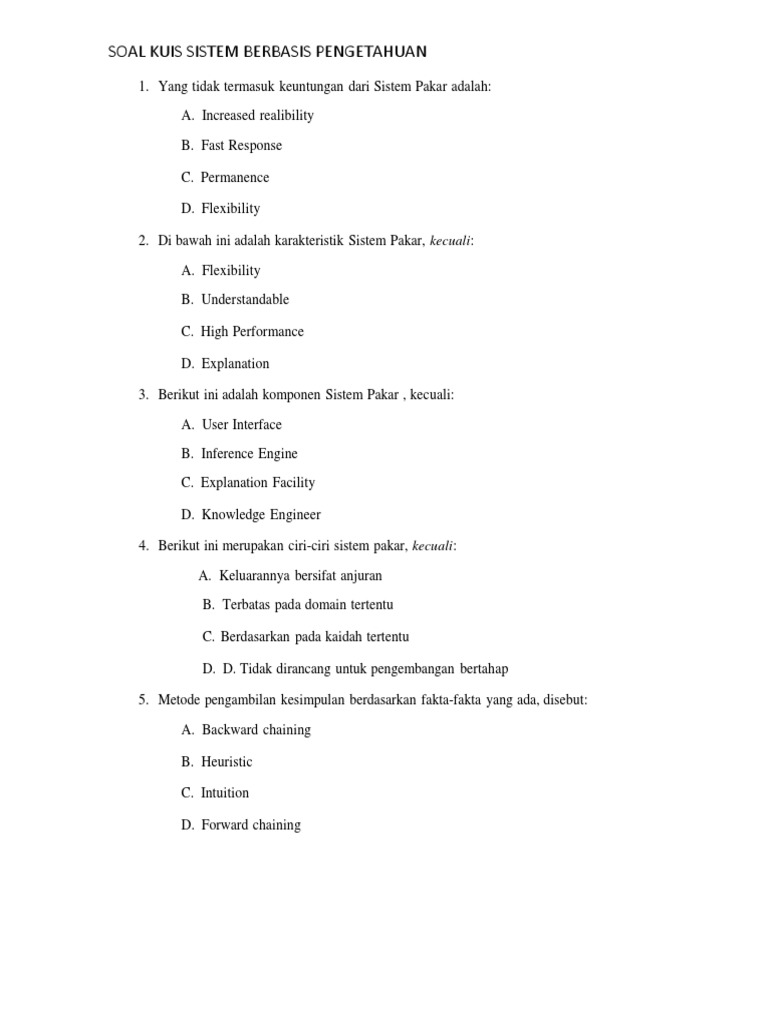 Soal Kuis SBP | PDF
