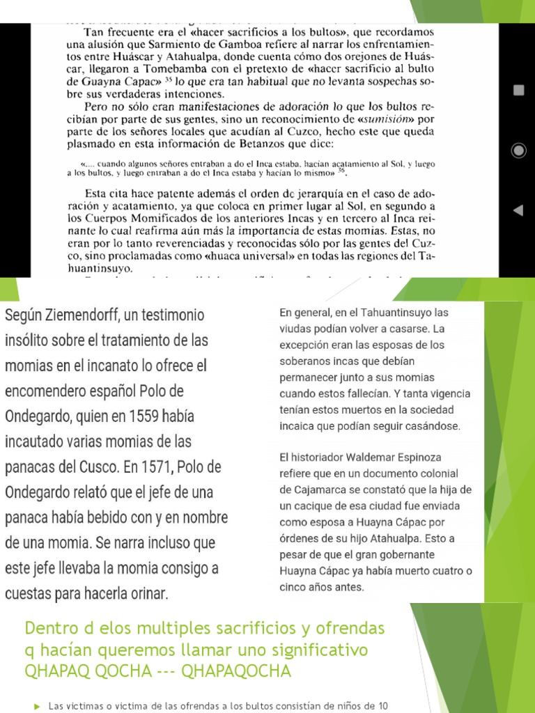 Sacrificios de los Mallquis Inca | PDF | Historia | Religión y ...