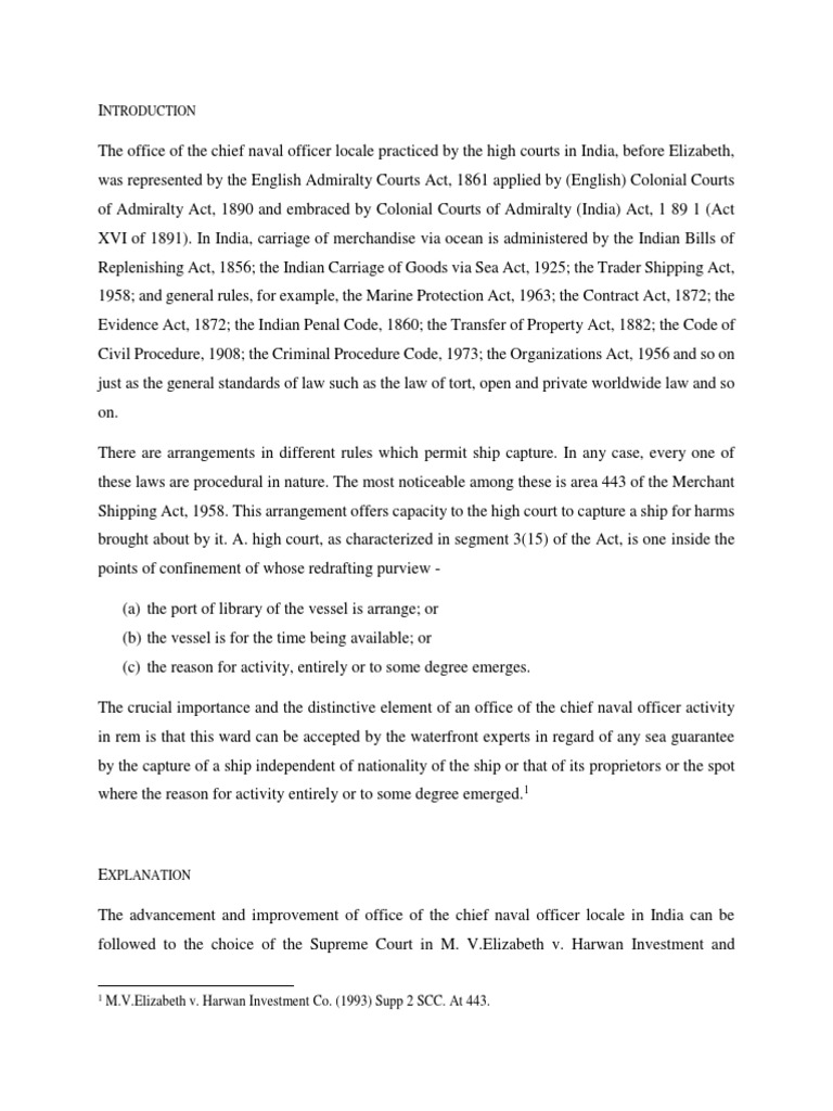 Case Comment | PDF | Admiralty Law | Criminal Law