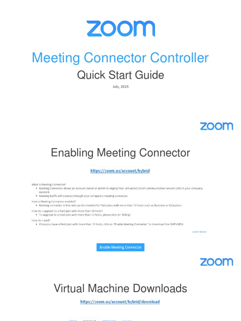 Zoom Meeting Connector Setup Guide | PDF | Virtual Machine | Password