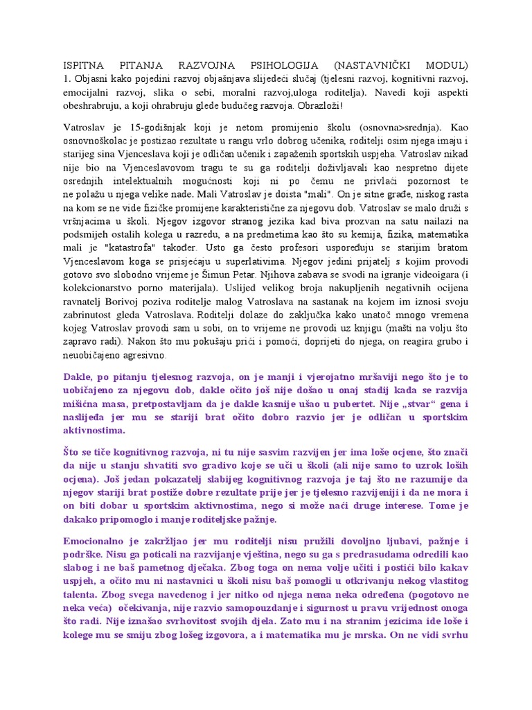 RAZVOJNA Ispit | PDF