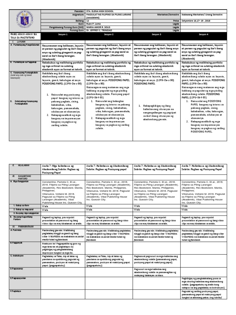 Dll-Posisyong Papel | PDF
