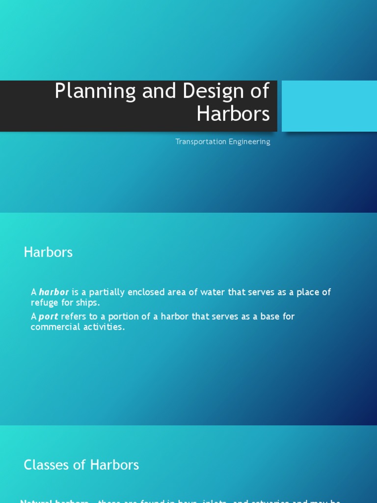 Planning and Design of Harbors | PDF