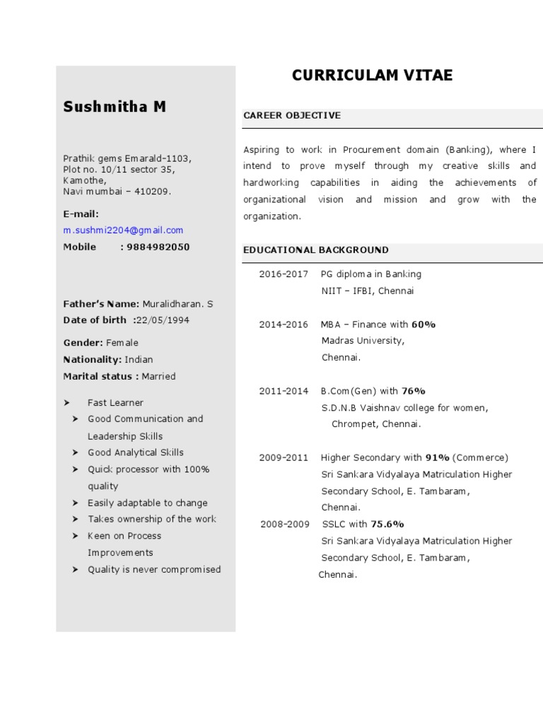 Sushmitha Resume | PDF | Economies | Business