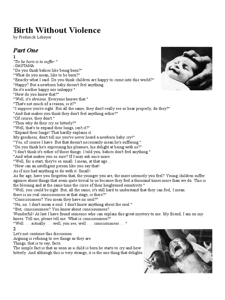 Frederick Leboyer - Birth Without Violence PDF | PDF | Blood | Childbirth