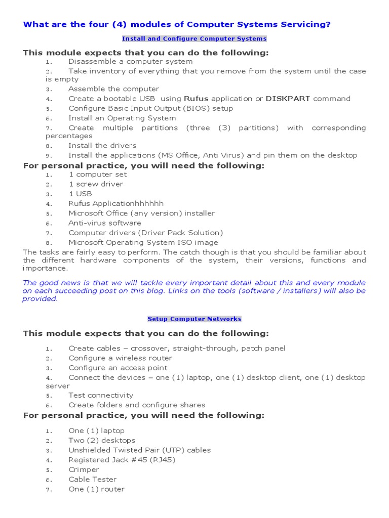 Reviewer in Css NC II | PDF | Server (Computing) | Desktop Environment