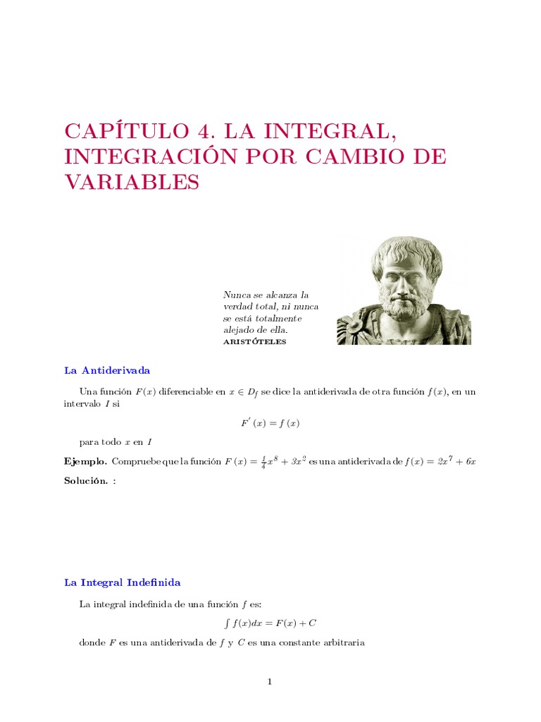 Integración por cambio de variables: una técnica clave para resolver ...