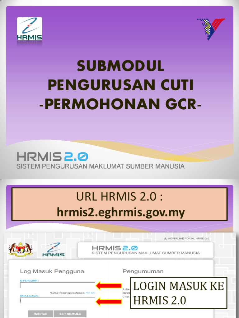 Hrmis 2.0 (Nota Modul Permohonan GCR) | PDF
