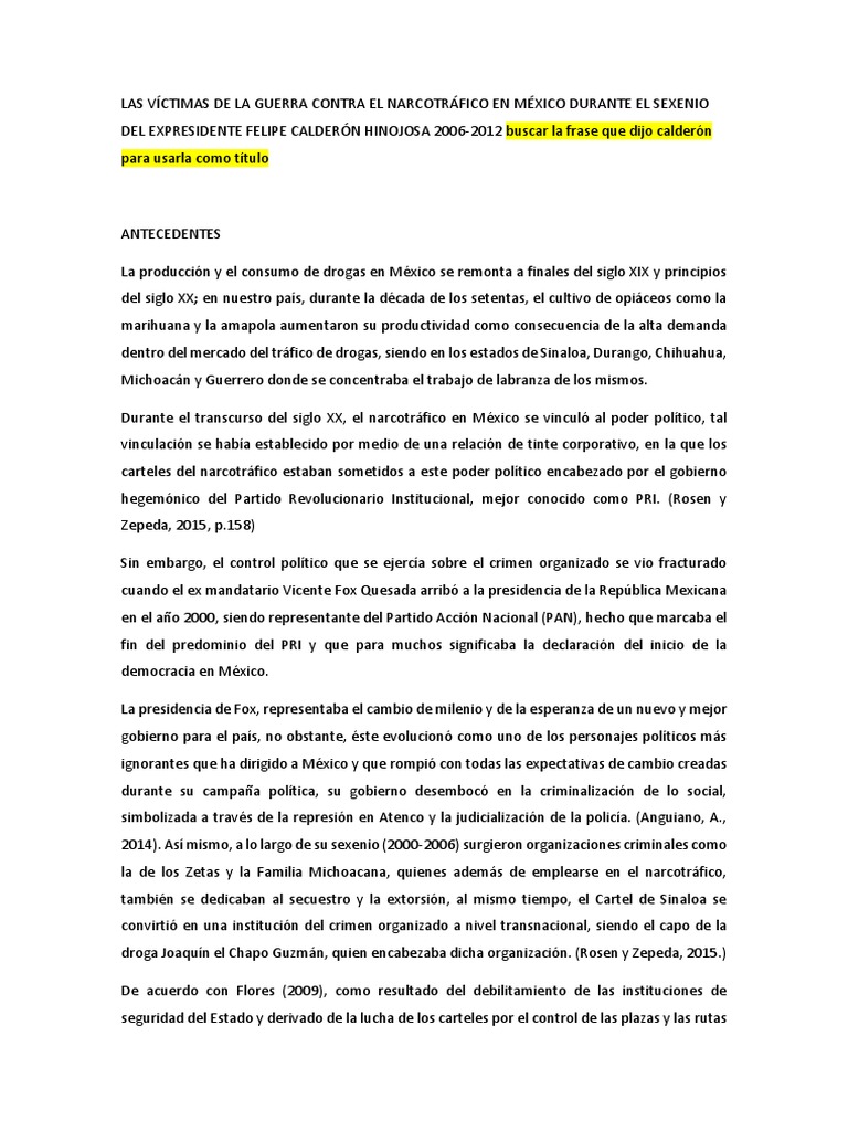 Guerra Contra El Narcotrafico | PDF | Guerra Mexicana contra las Drogas | México