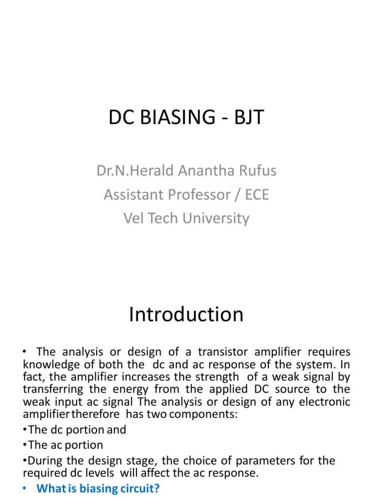 DC BIASING - BJT - Fixed - Bias | PDF | Amplifier | Bipolar Junction Transistor