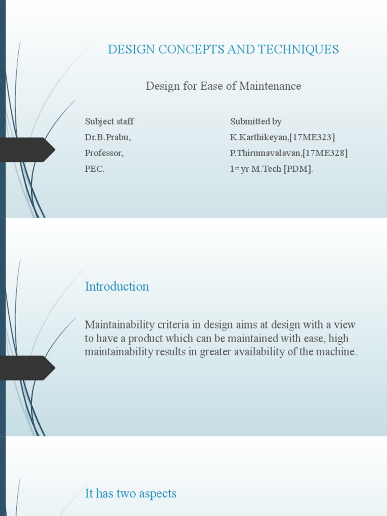 Design For Ease of Maintenance | PDF | Systems Engineering | Systems ...