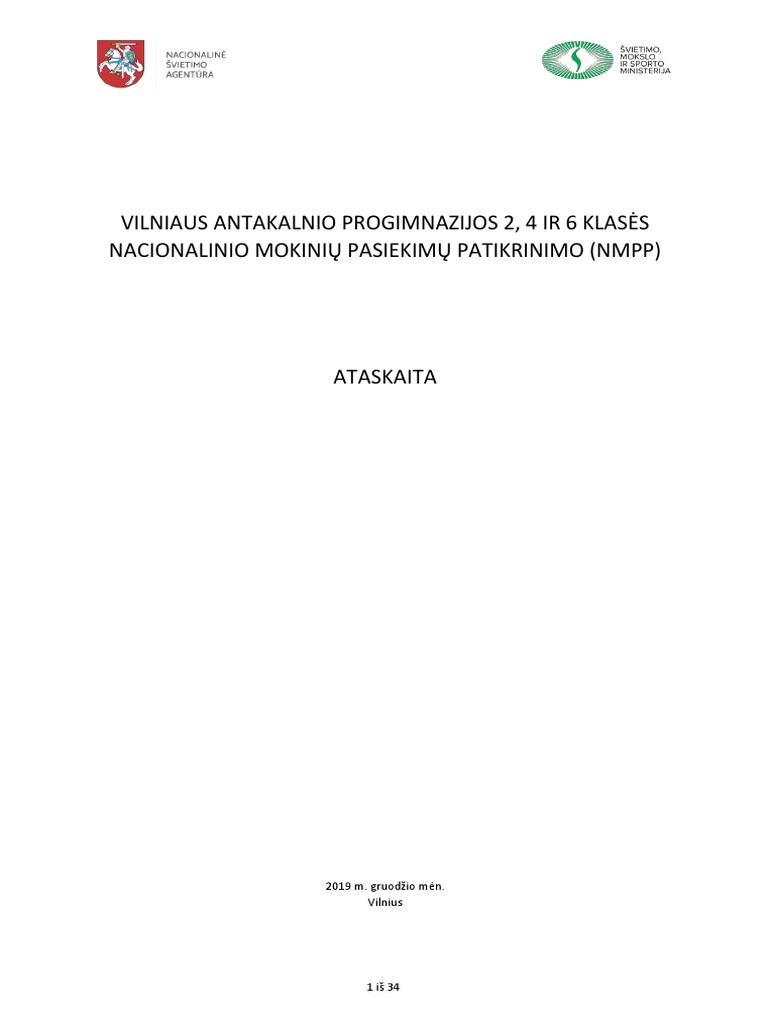 NMPP 2019 Ataskaita | PDF