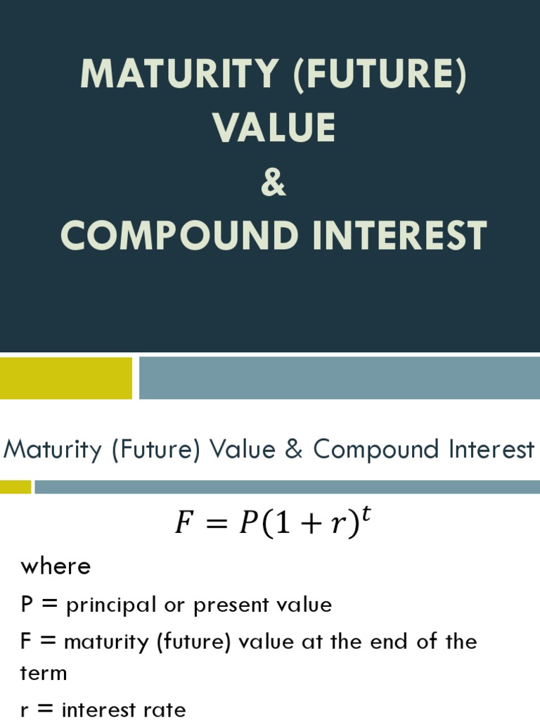 Maturity Value and Compound Interest Guide | PDF | Finance & Money ...