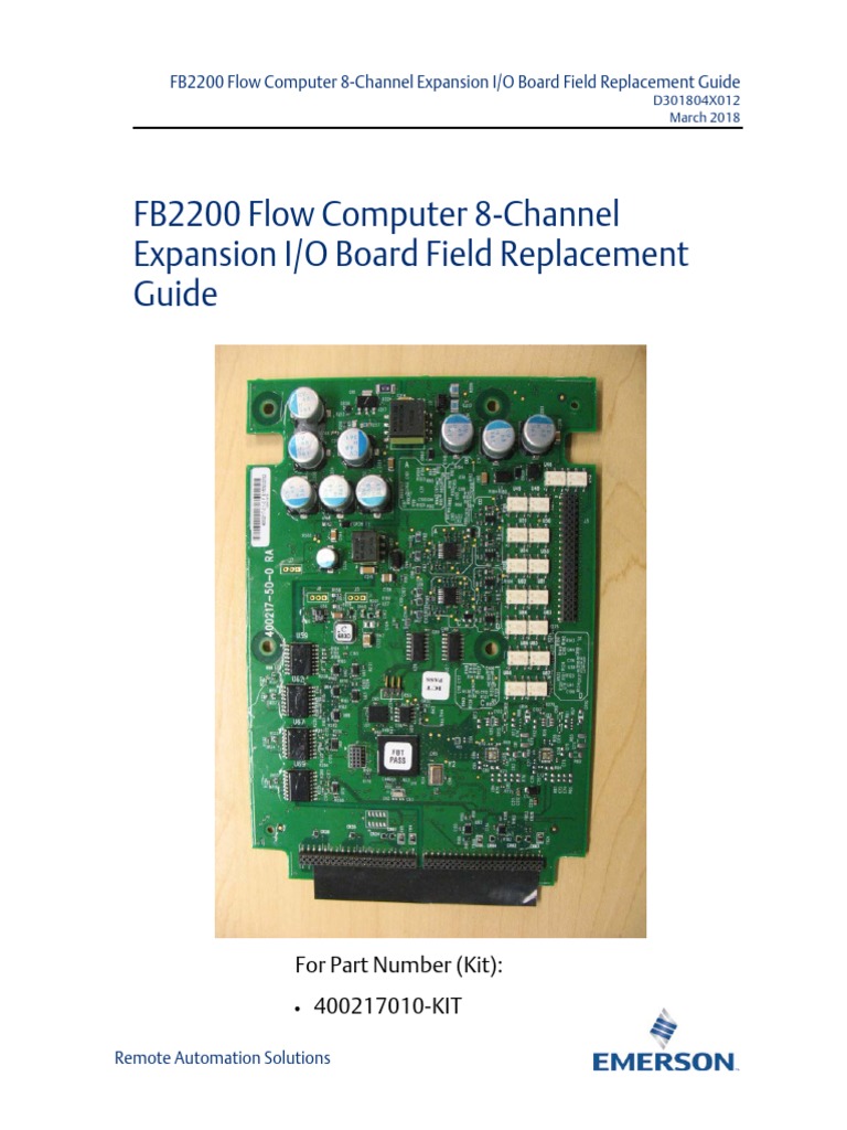 D031804X012 - FB2200 Flow Computer 8-Channel Expansion IO Board Field ...