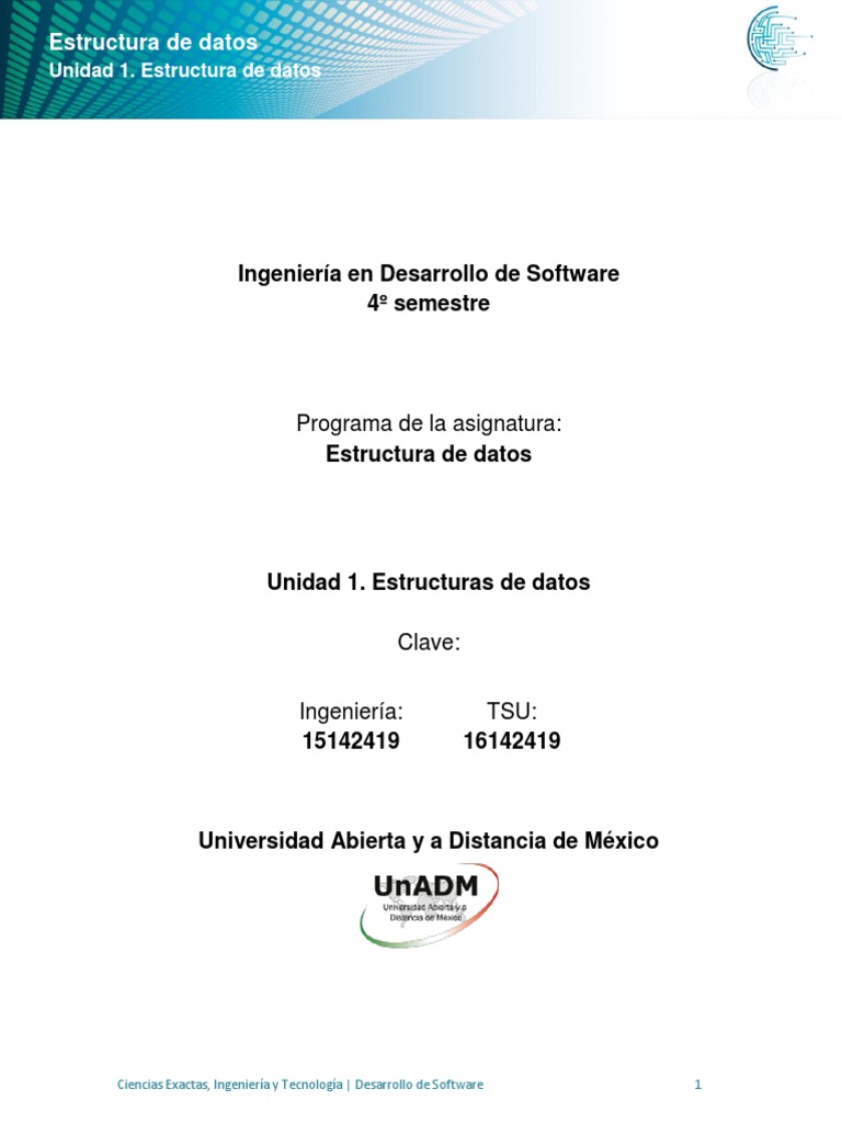 Unidad 1. Estructuras de Datos | PDF | Java (lenguaje de programación ...