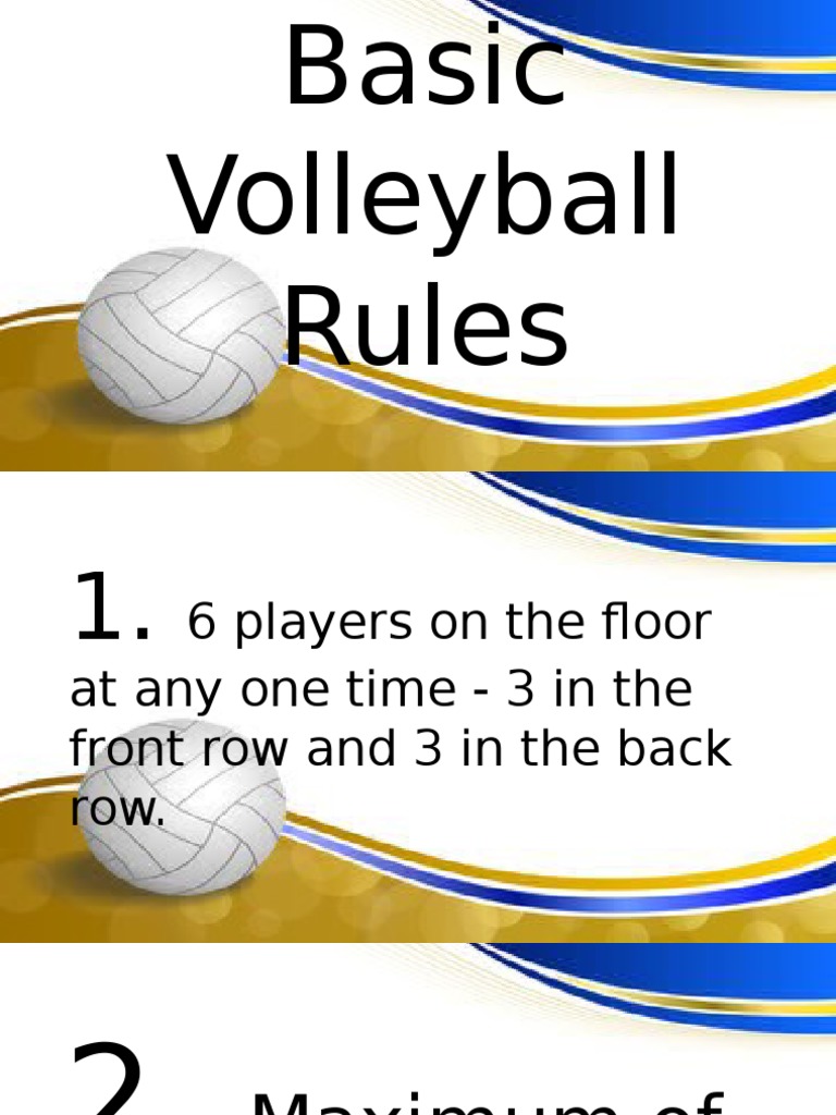 Basic Volleyball Rules | PDF | Volleyball | Recreation