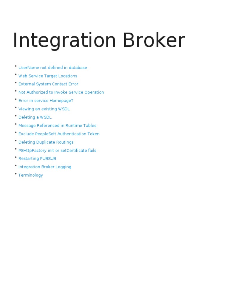 Resolving Common Integration Broker Issues | PDF | World Wide Web ...