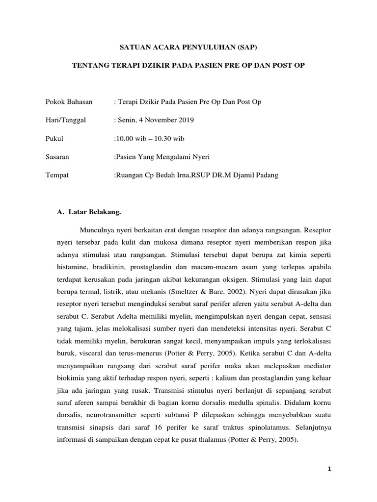 SAP Terapi Dzikir | PDF